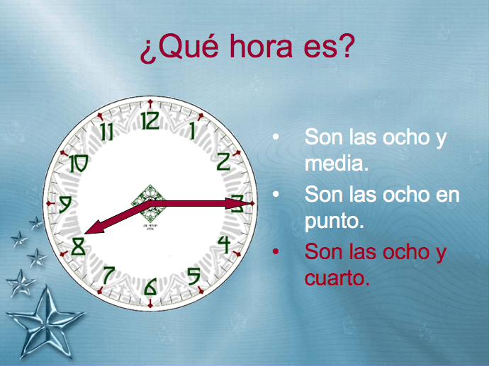 ¿Que hora es? Jeopardy Template