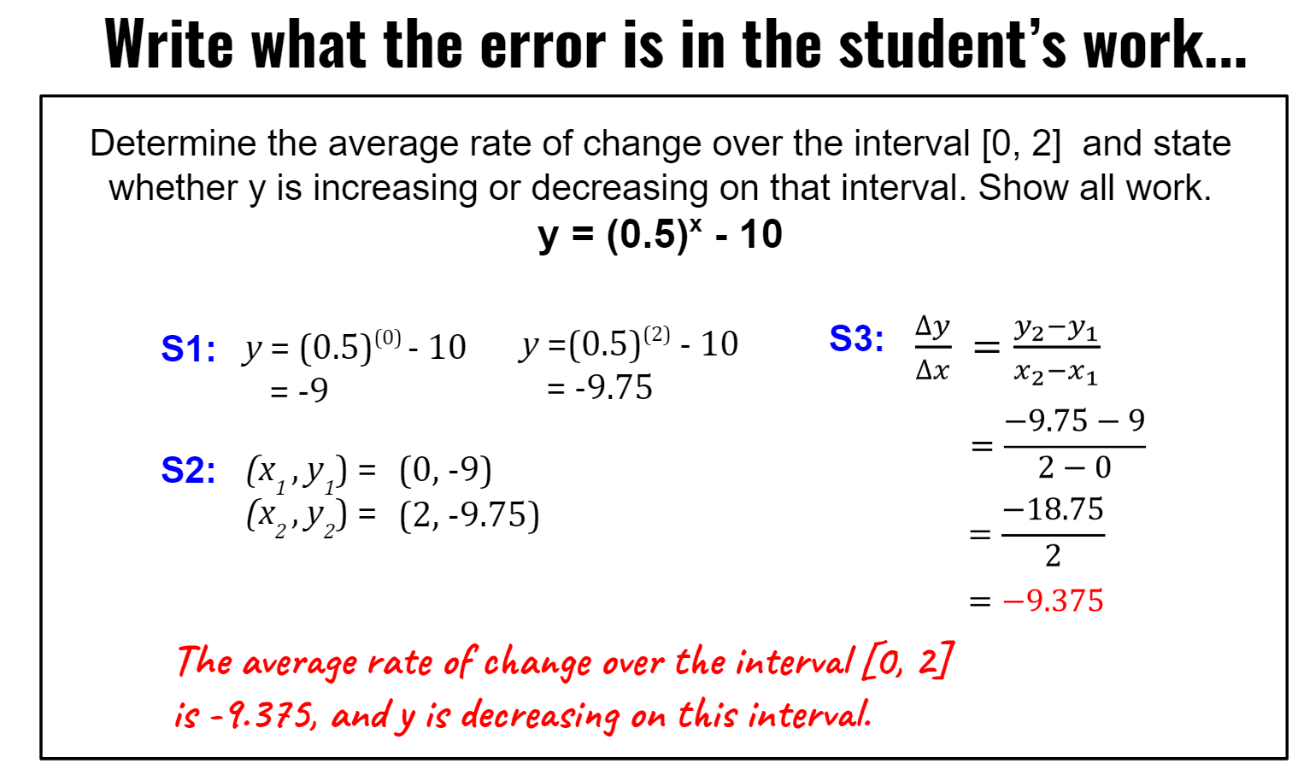 Average Rate of Change Error Analysis Jeopardy Template