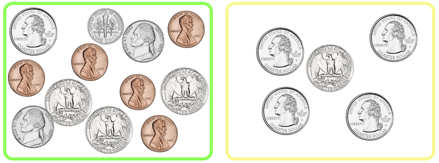 Counting/Comparing Money & Making Change Jeopardy Template